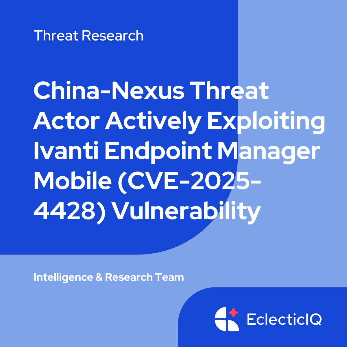 China-Nexus Threat Actor Actively Exploiting Ivanti Endpoint Manager Mobile (CVE-2025-4428 ...